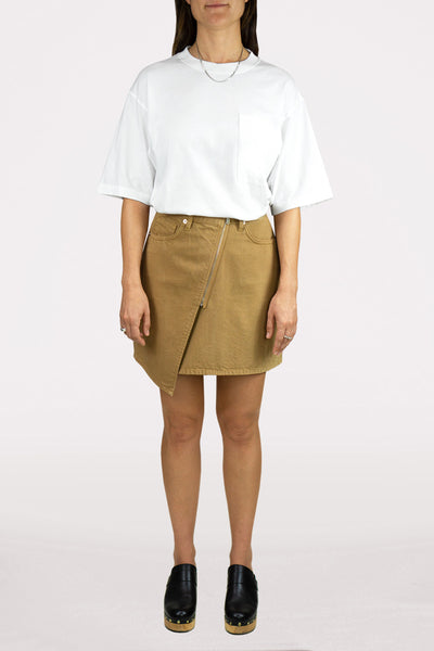 DSTLD Women's Relaxed Tee in White | Bailey/44